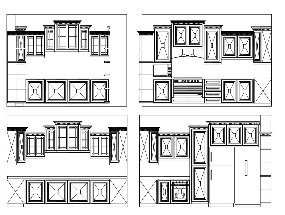 Autocad Blocks Kitchen Elevation ☆Full CAD Blocks And Elevation