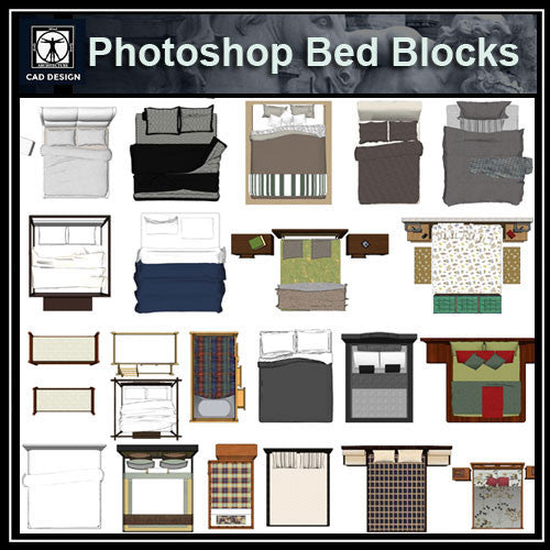 Photoshop PSD Bed Blocks 2 | CAD Download – CAD Design | Free CAD ...