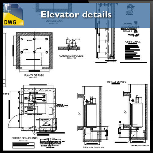 Elevator Dwg Plans Stair Details】Automatic Elevators