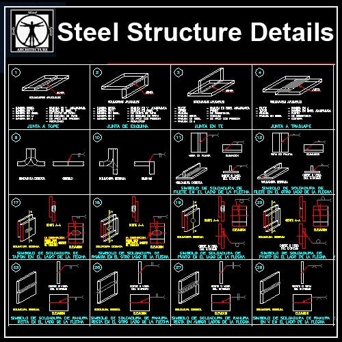 Steel Structure Details Dwg Autocad Drawing Printable Templates Free
