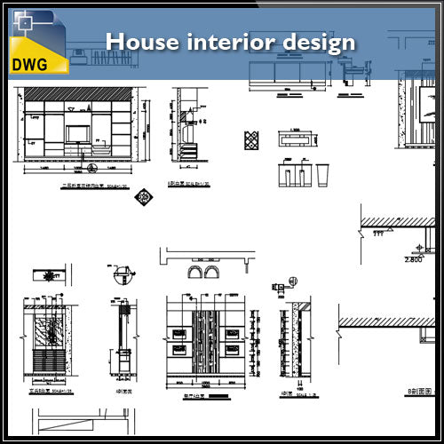 Interior Design Autocad Drawings ☆【 Full Interior Design Autocad