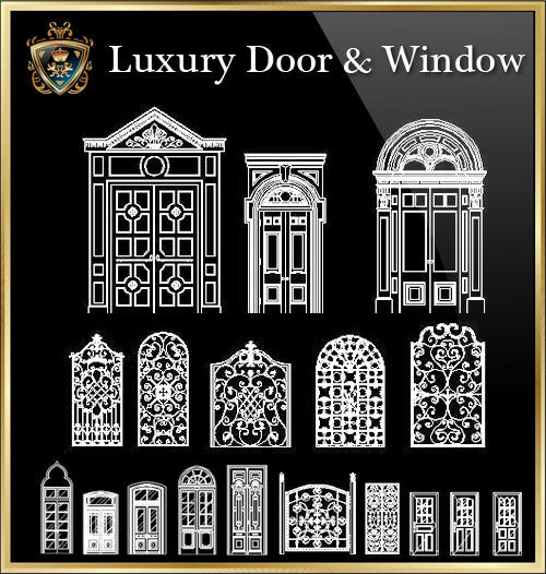 Classic And Common Windows Elevation Blocks Cad Drawing